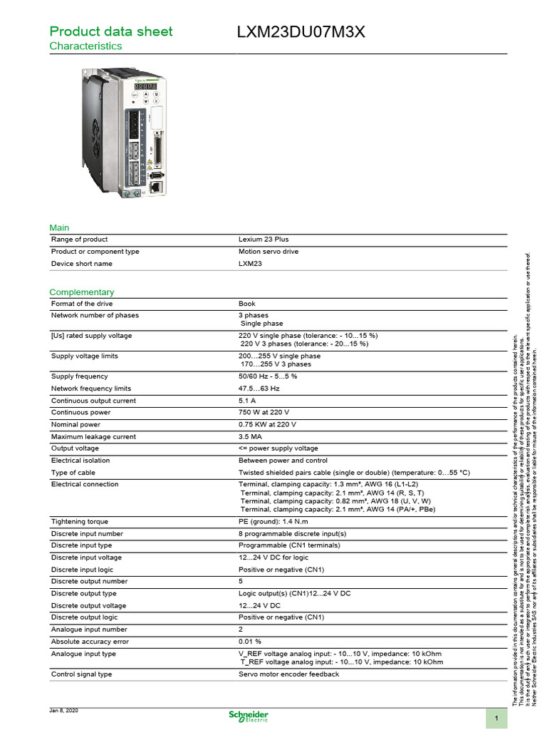 LXM23DU07M3X DATASHEET WW en-WW | PDF