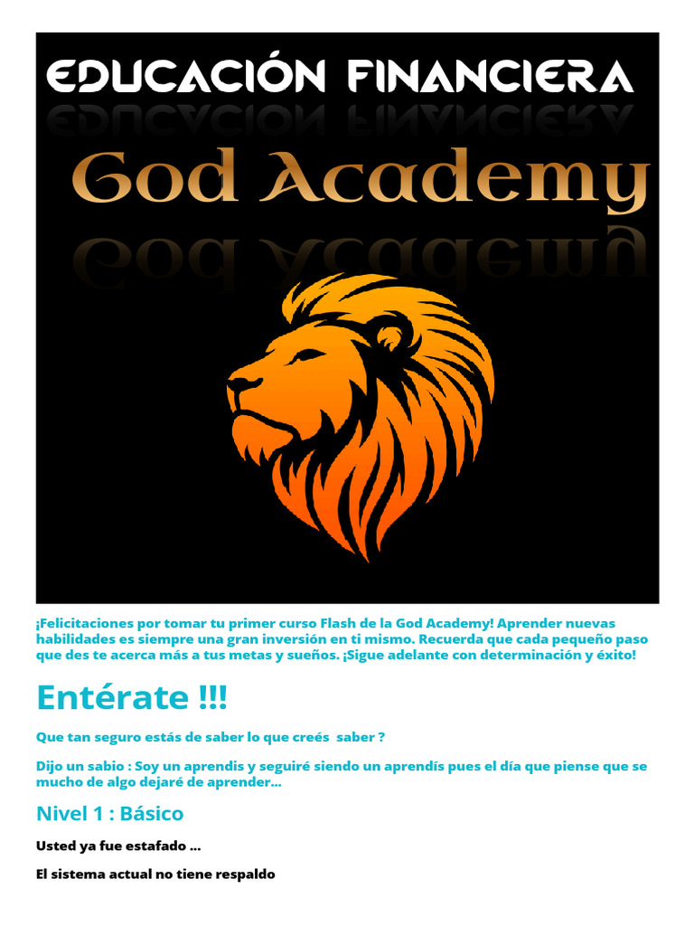 Flash Learning God Academy #1 Básico | PDF