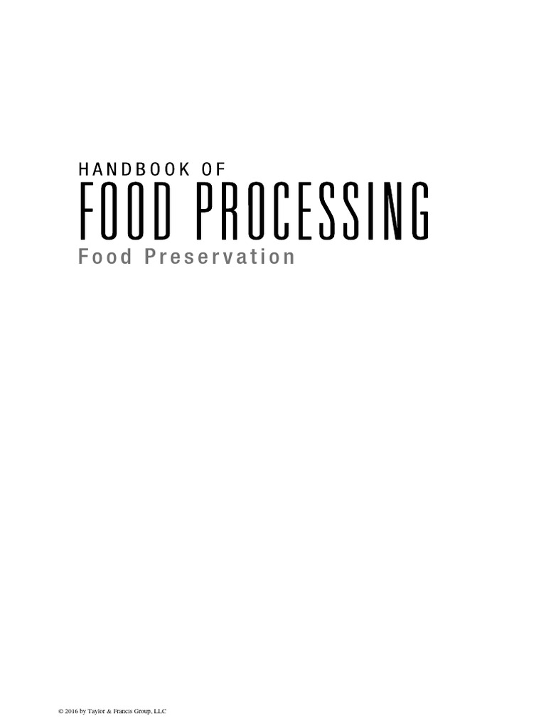 Phế eBook - Handbook of Food Processing - Food Preservation-CRC Press ...