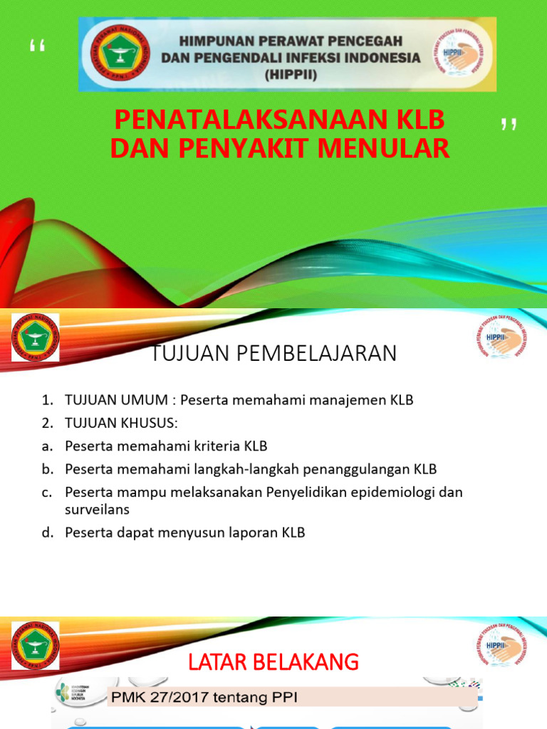 Penatalaksanaan Klb Pdf Sains Matematika