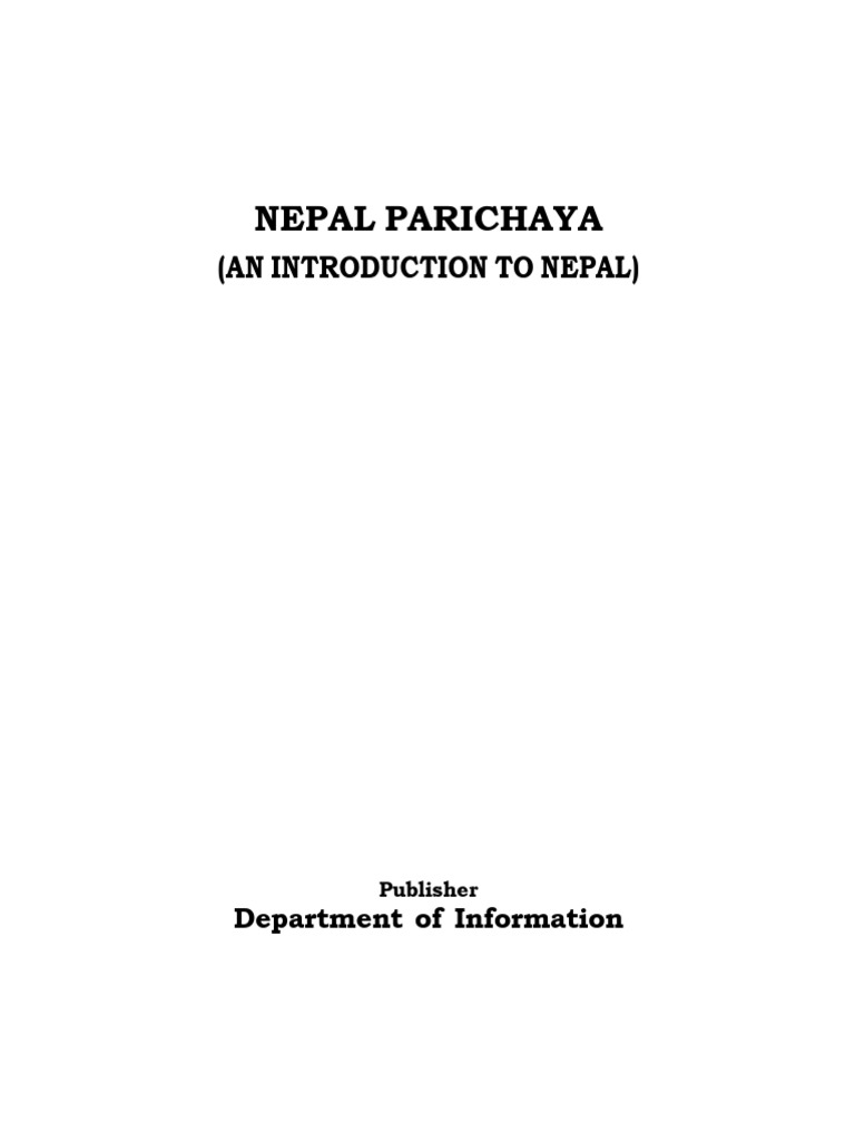 Nepal Parichaya English | PDF