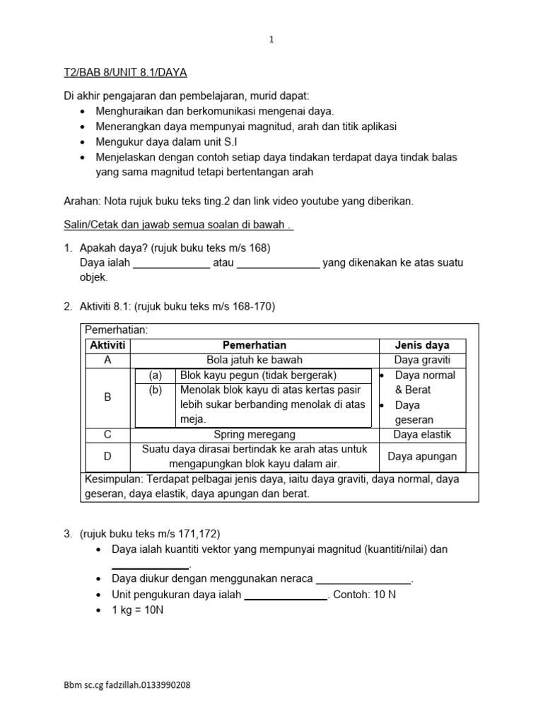 latihan.t2.bab8.unit8.1(murid) | PDF