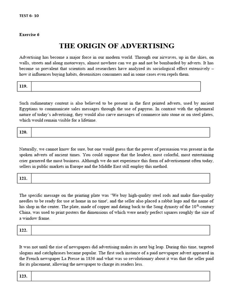 Gapped Text KEY Tes 6 10 | PDF