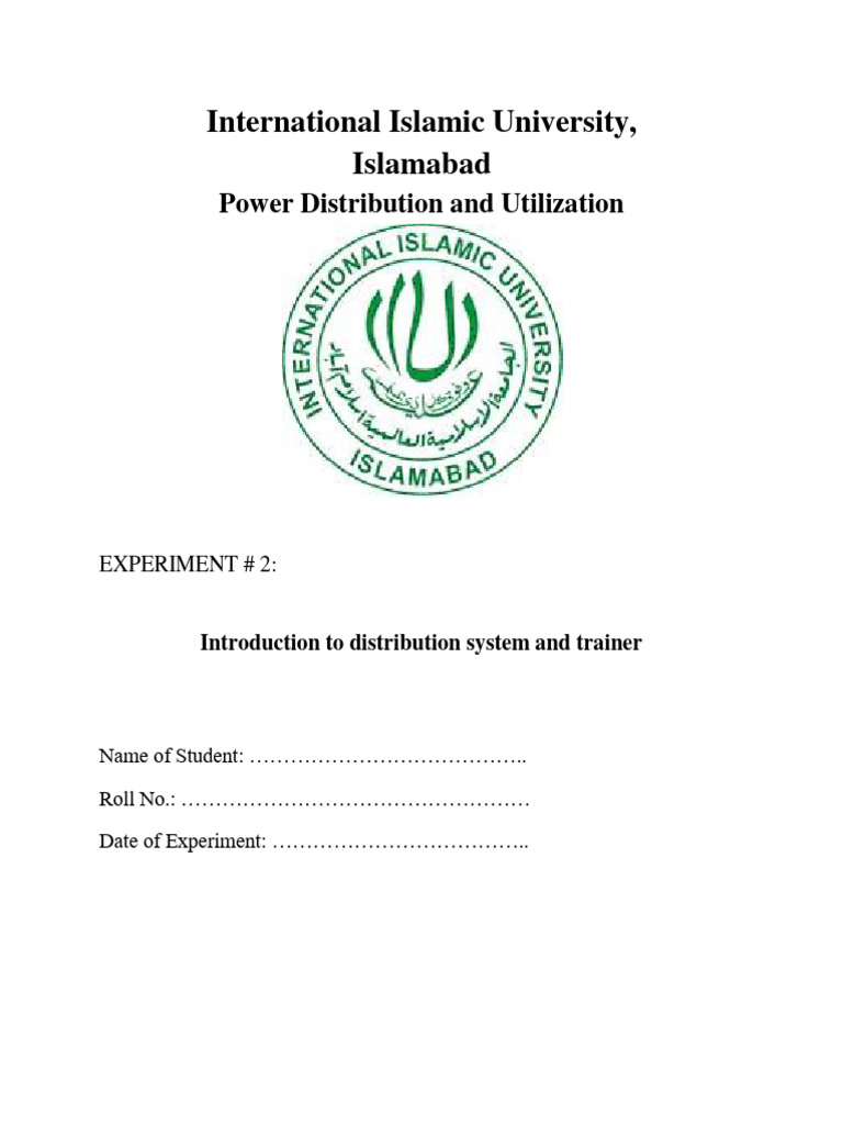 Lab 2 - Introduction Power Distribution System and Tainer | PDF