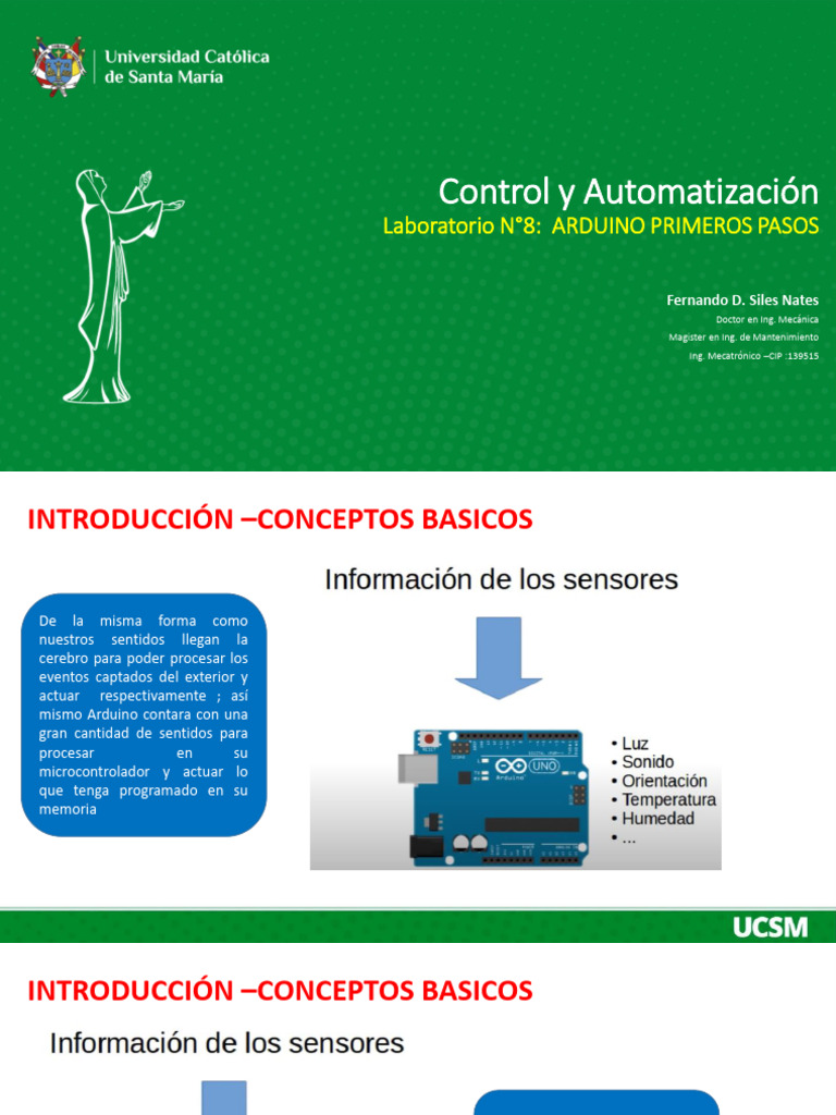 Laboratorio N°8-Control y Automatización-Arduino | PDF | Electrónica | Arduino
