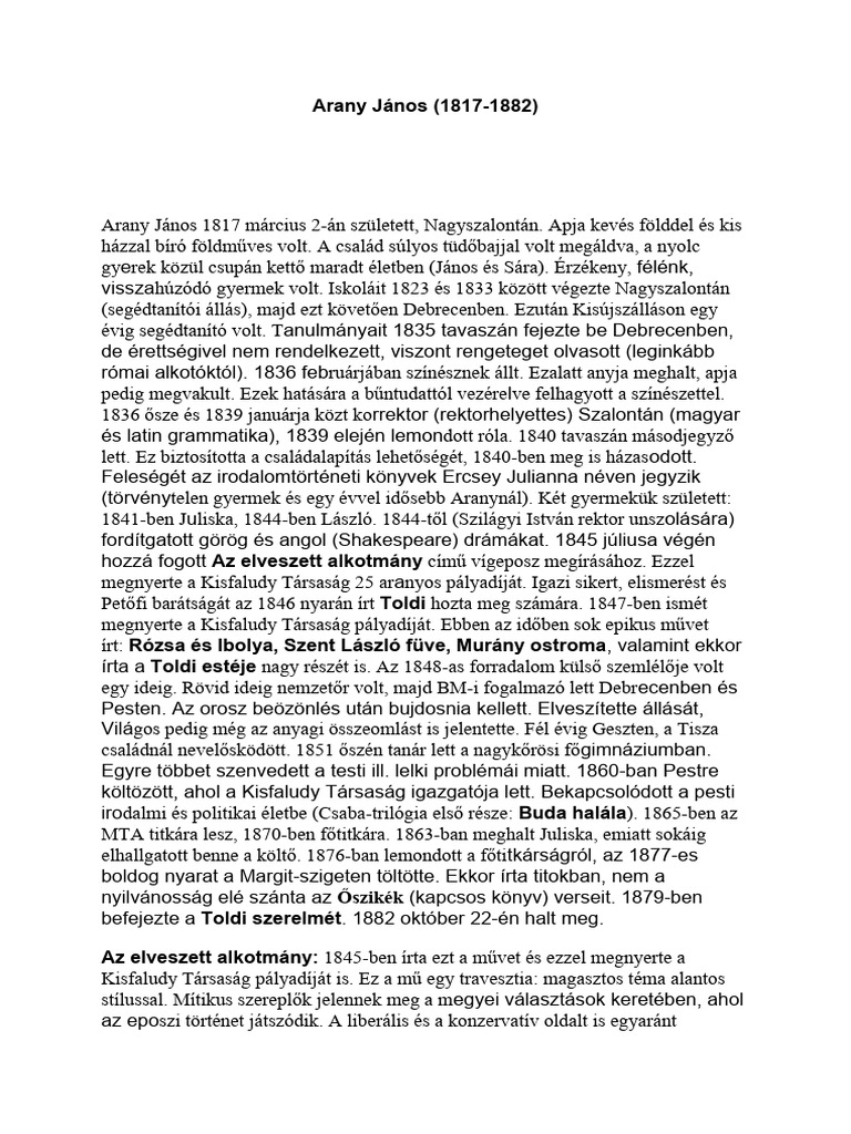 Arany János | PDF