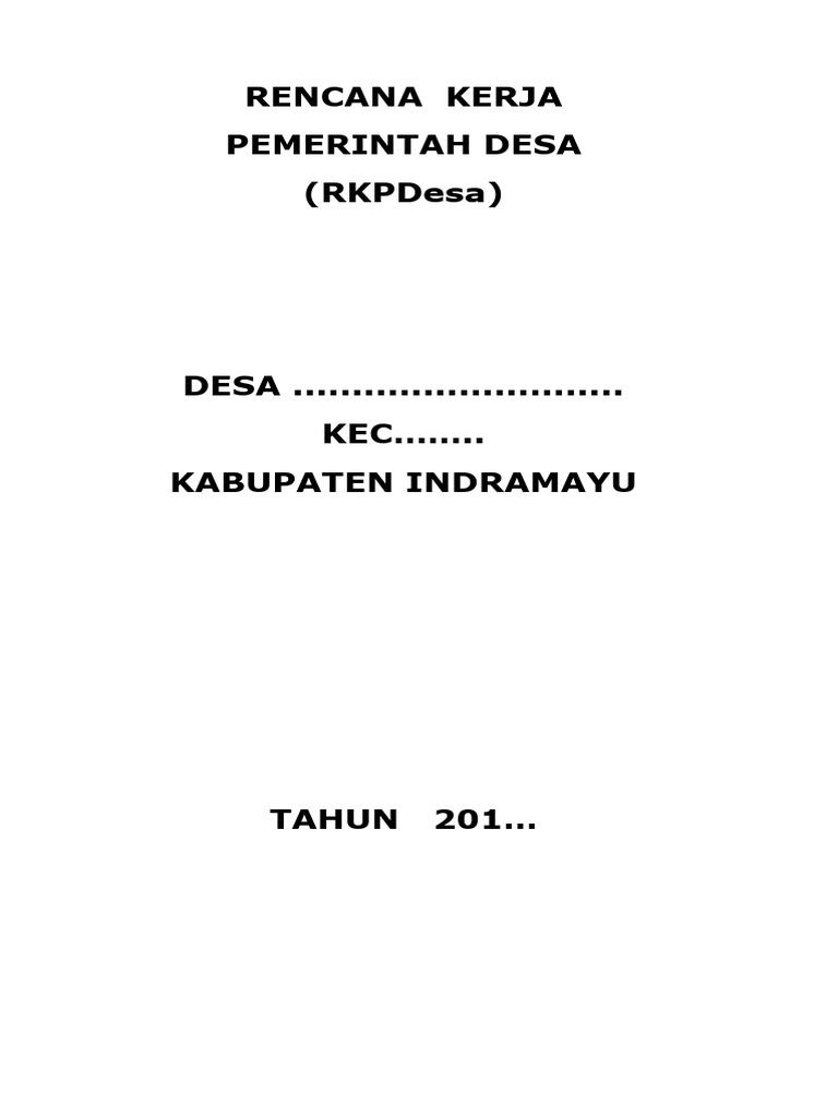 DOKUMEN RKPDes Word (Regulasi Desa) | PDF | Pengelolaan Keuangan & Uang | Sains & Matematika