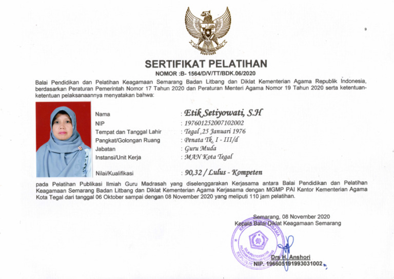 Sertifkat Diklat Depa Ibu20230404 - 09234487 | PDF