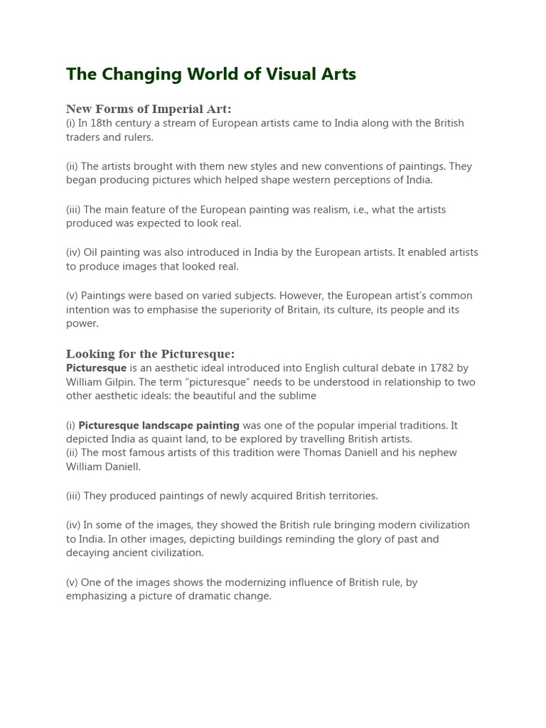 The Changing World of Visual Arts | Download Free PDF | Paintings | The ...