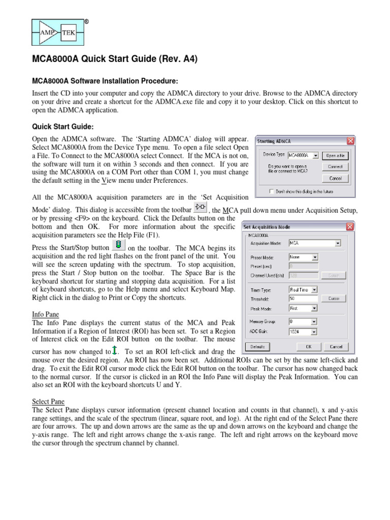 MCA8000A Quick Start & Setup Guide | PDF