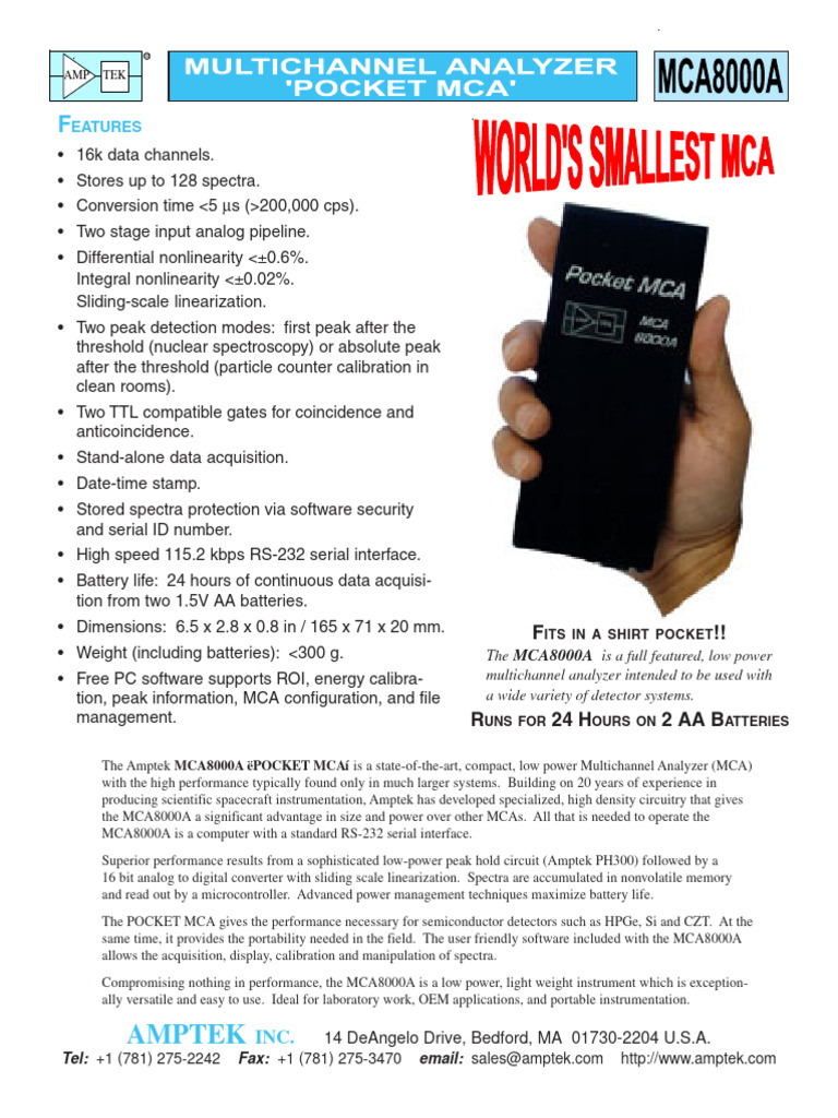 MCA8000A Specifications | PDF | Computer Engineering | Electrical Engineering