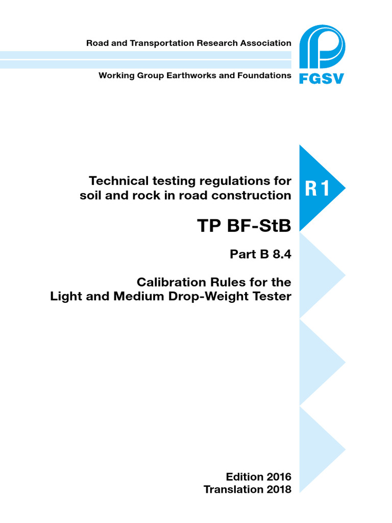 TP BF STB Part B 8.4 Calibration Rules For The Light An D Medium Drop ...