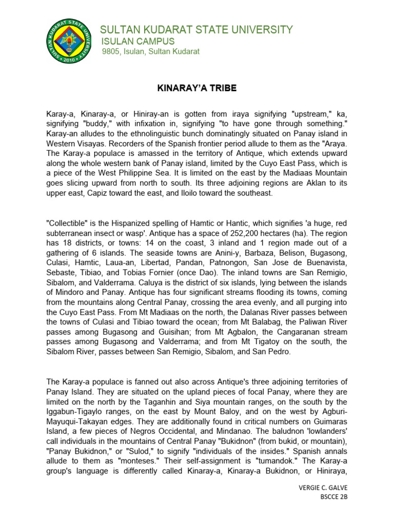 KINARAY | Download Free PDF | Philippines | Southeast Asia
