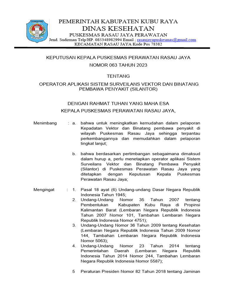 SK Admin Silantor | PDF