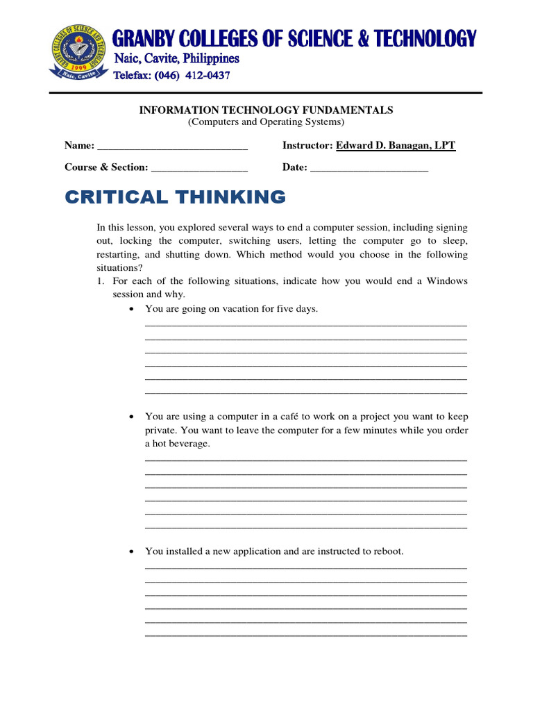Activity 02 It Fundamentals | PDF