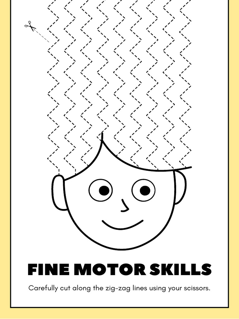 Colorful Scissor Skills Fine Motor Worksheets | PDF