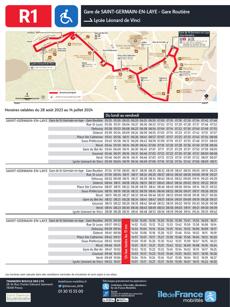 R1 Horaires Bus Saint Germain en Laye | PDF