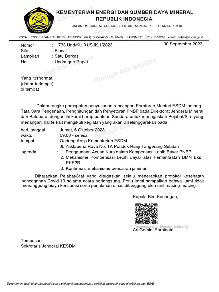 Naskah Dinas 699225 - 30092023 | PDF