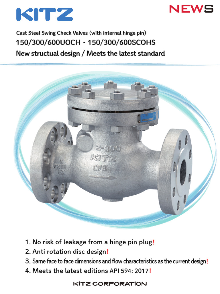 L 040 Cast Steel Swing Check Valves With Internal Hinge Pin | PDF