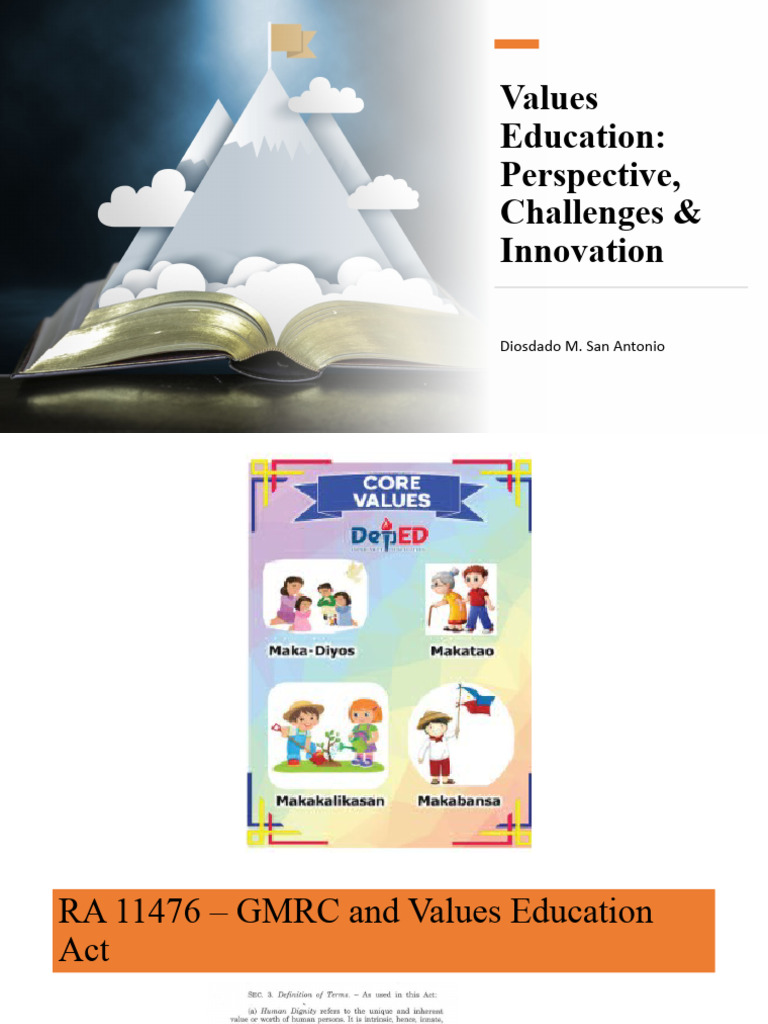 Values Education | PDF | Curriculum | Teachers