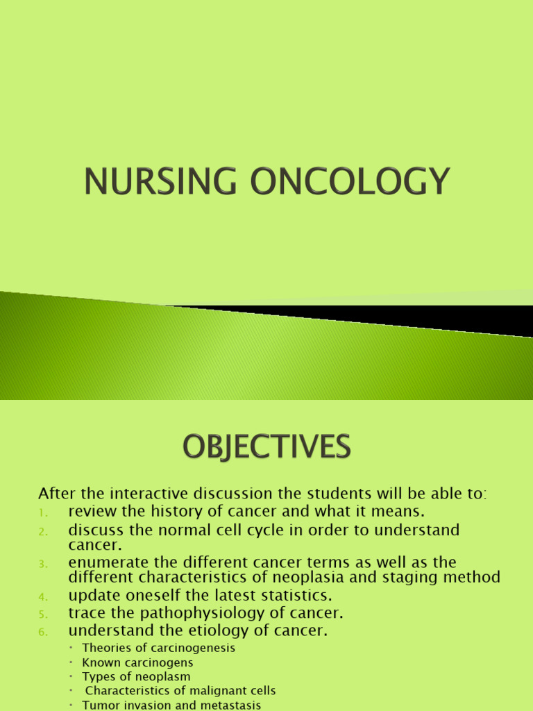 Introduction to Oncology | PDF