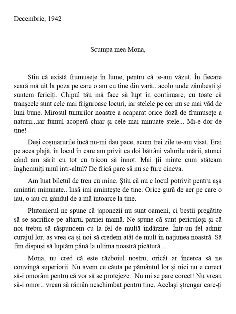 Scrisoarea 1 | PDF
