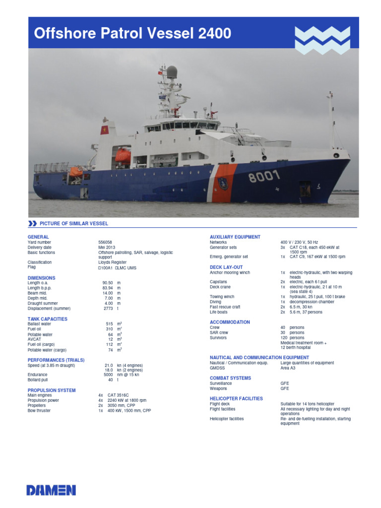 Product-Sheet-Opv-2400 DAMEN | PDF