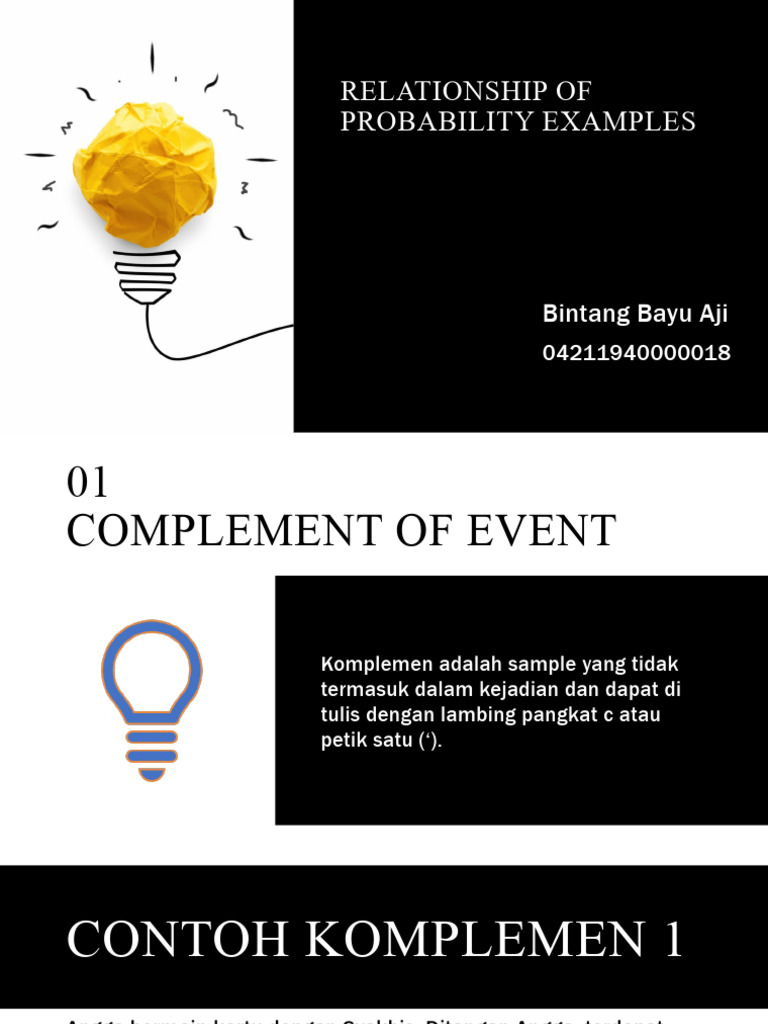 Relationship of Probability Examples | PDF