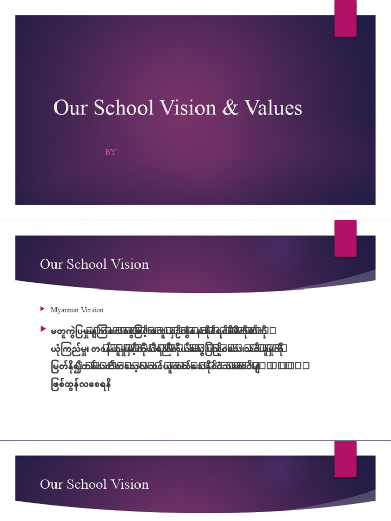 Our School Vision & Values Sample | PDF