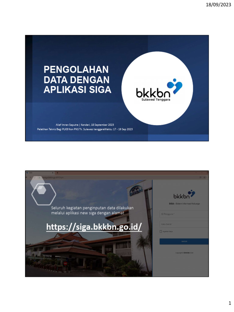 Pengelolaan Aplikasi SIGA | PDF