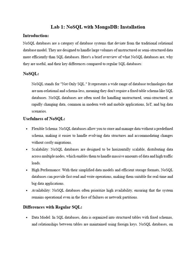 MongoDB Installation Guide for Windows | PDF | Computers