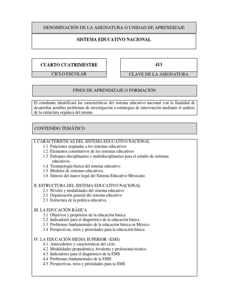 Sistema Educativo Nacional Pdf 3925