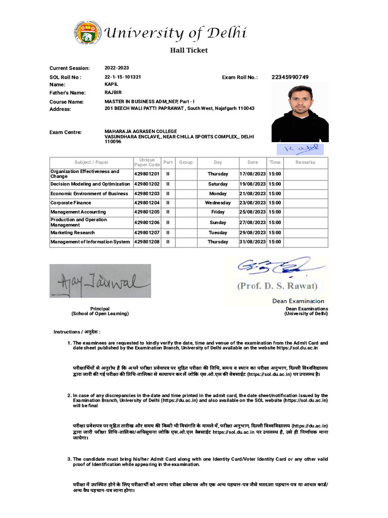 School of Open Learning - Home - SOL | PDF