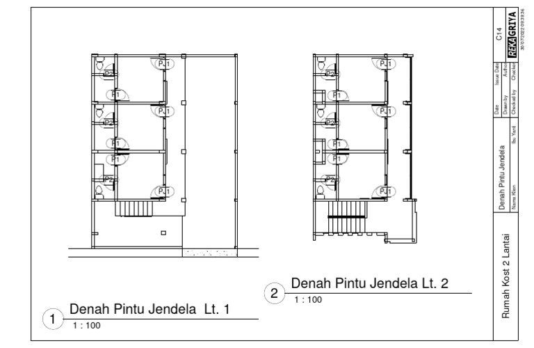 C14 - Denah Pintu Jendela | PDF