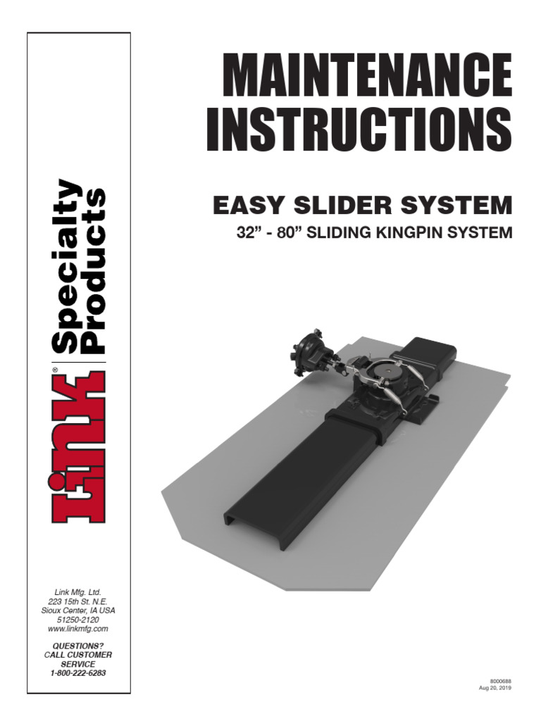 EasySlider MaintenanceInstructions | PDF | Metal Fabrication | Trailer ...