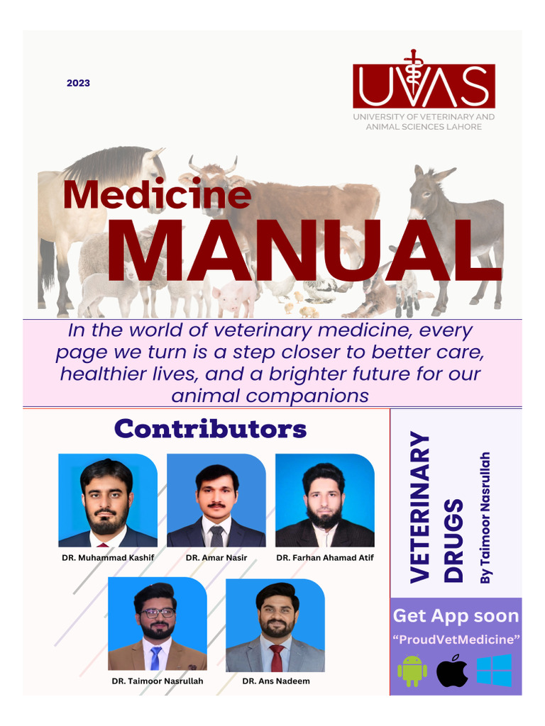 Print Size - CVAS Jhang Medicine Maunal 2023 | PDF | Pharmacology ...