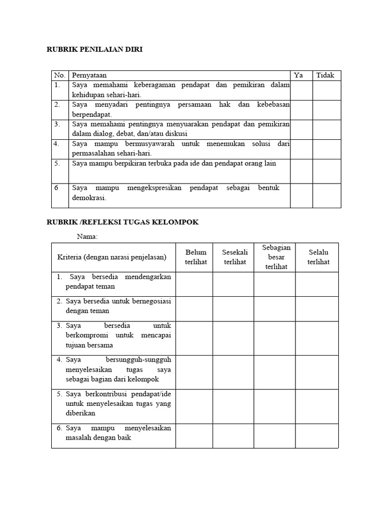Refleksi Proyek Suara Demokrasi P5 | PDF | Karier & Perkembangan