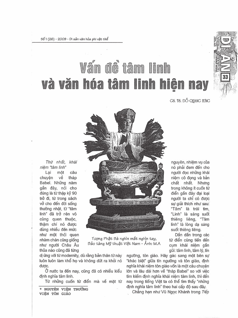 2609 - Van de Tam Linh Va Van Hoa Tam Linh Hien Nay | PDF