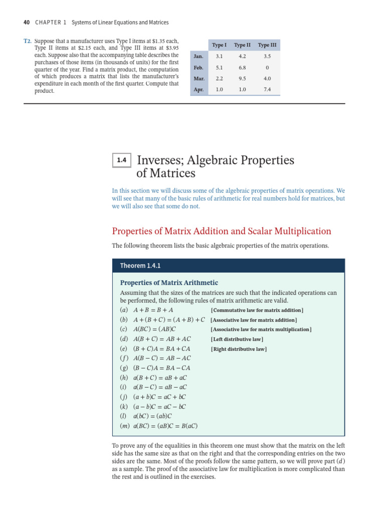 4 Inverse of Matrices (Anton, Howard CS) | PDF