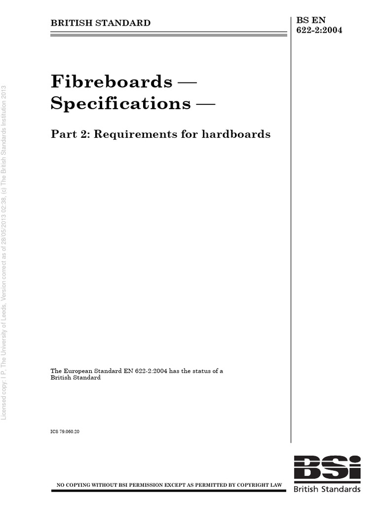 Bsi BS en 622 2 | PDF