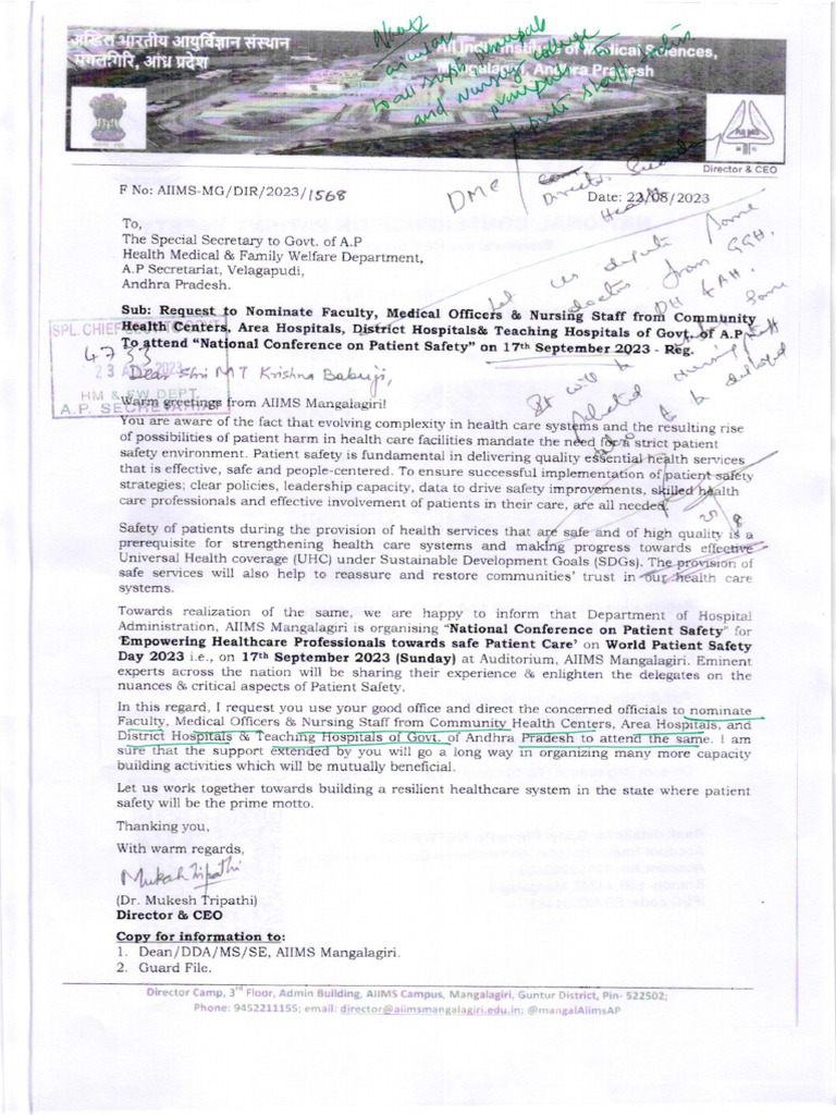 National conference on patient safety - circular | PDF