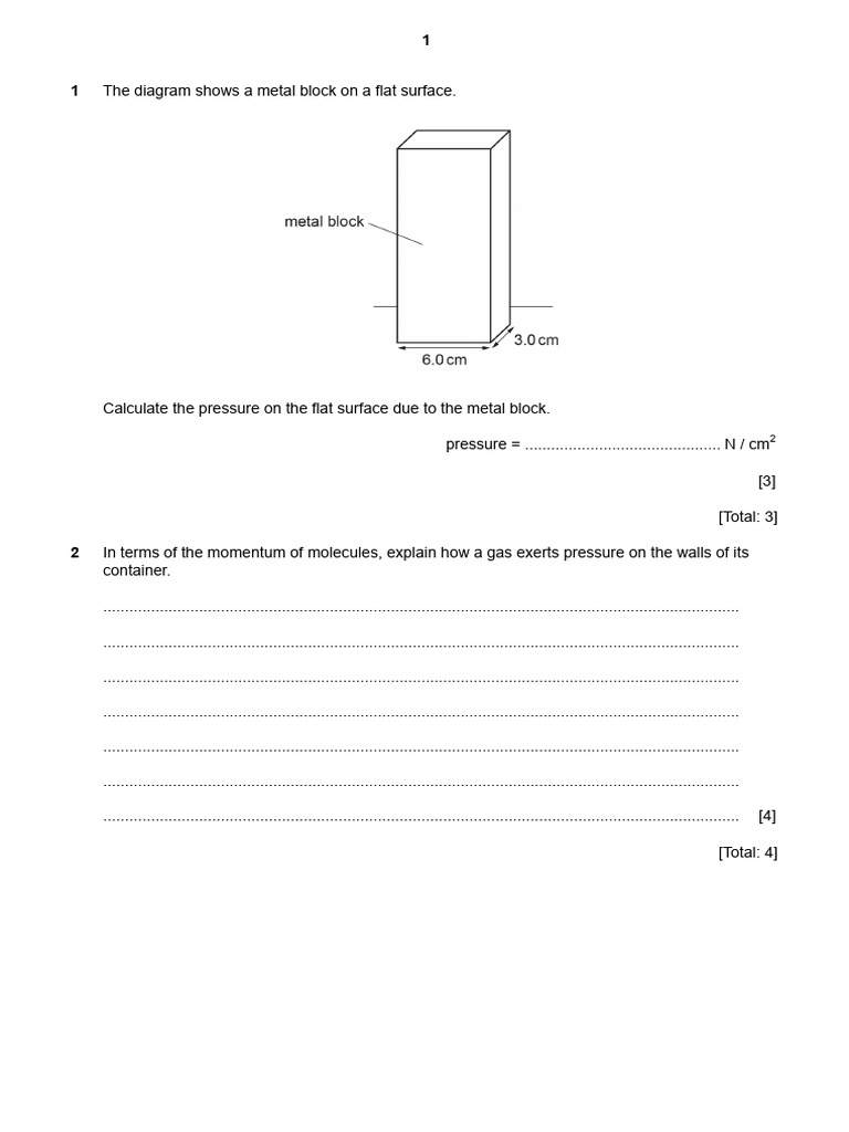 Pressure 1 | PDF | Science & Mathematics