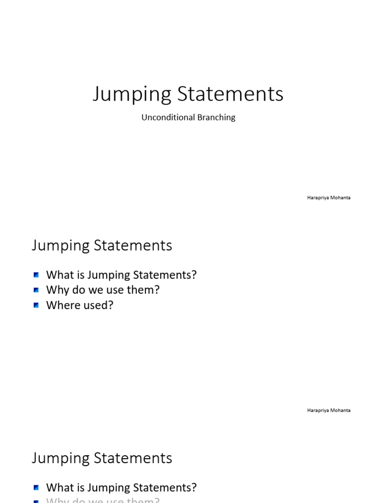 Jumping Statements | PDF | Control Flow | Computer Engineering