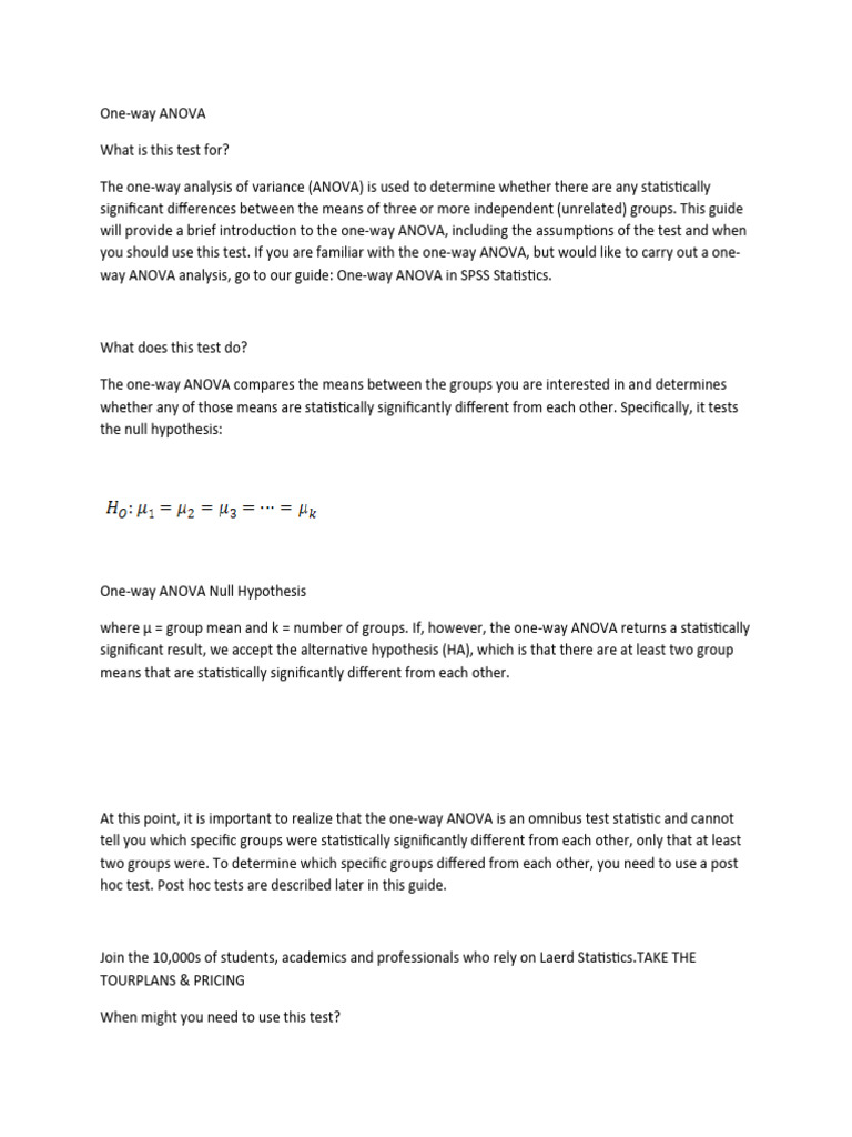 One-Way ANOVA-WPS Office | PDF