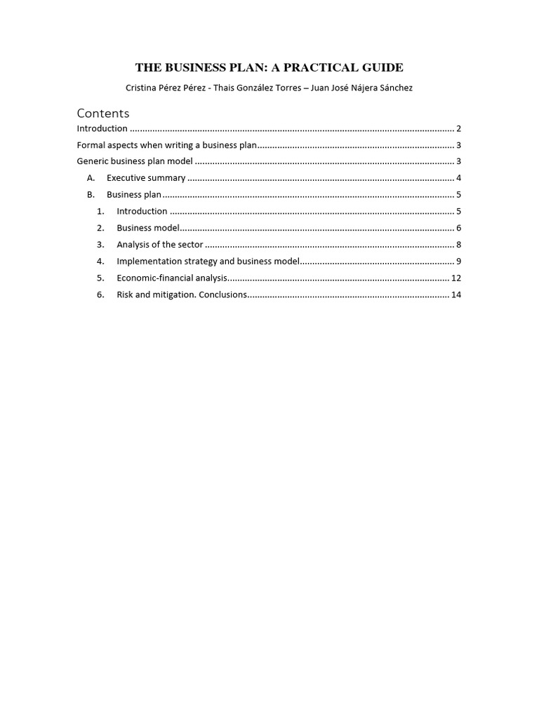 Essential Business Plan Guide | PDF | Marketing | Market (Economics)