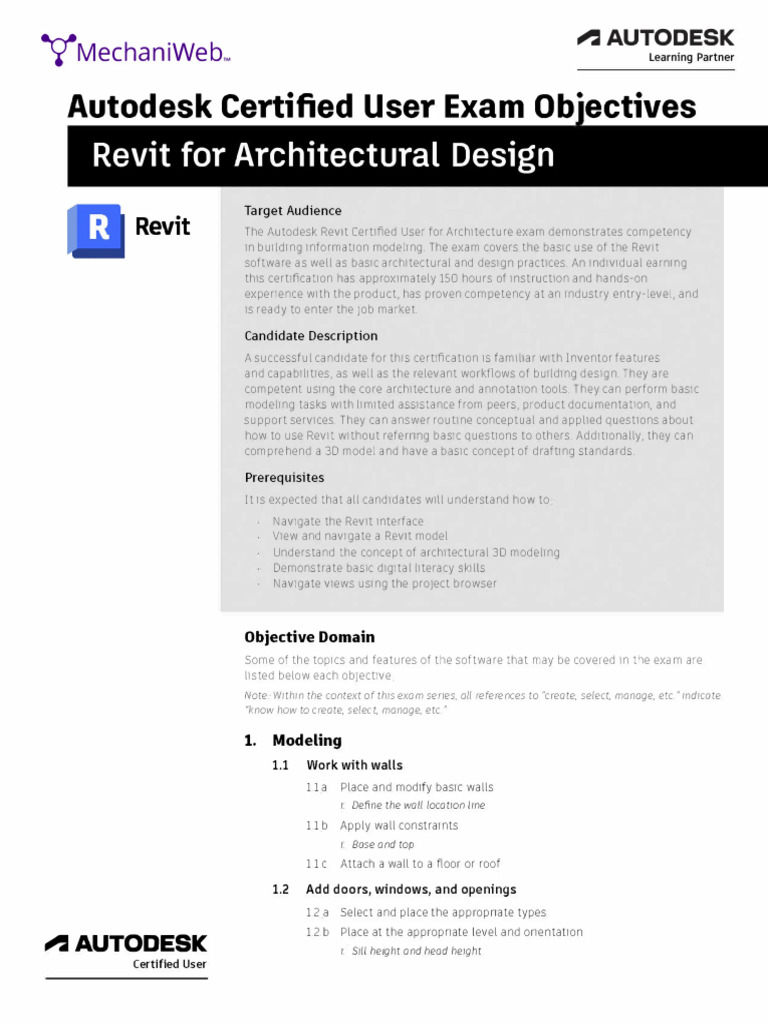 RevitCertifiedUser 230708 200155 | PDF | Autodesk Revit | Computing