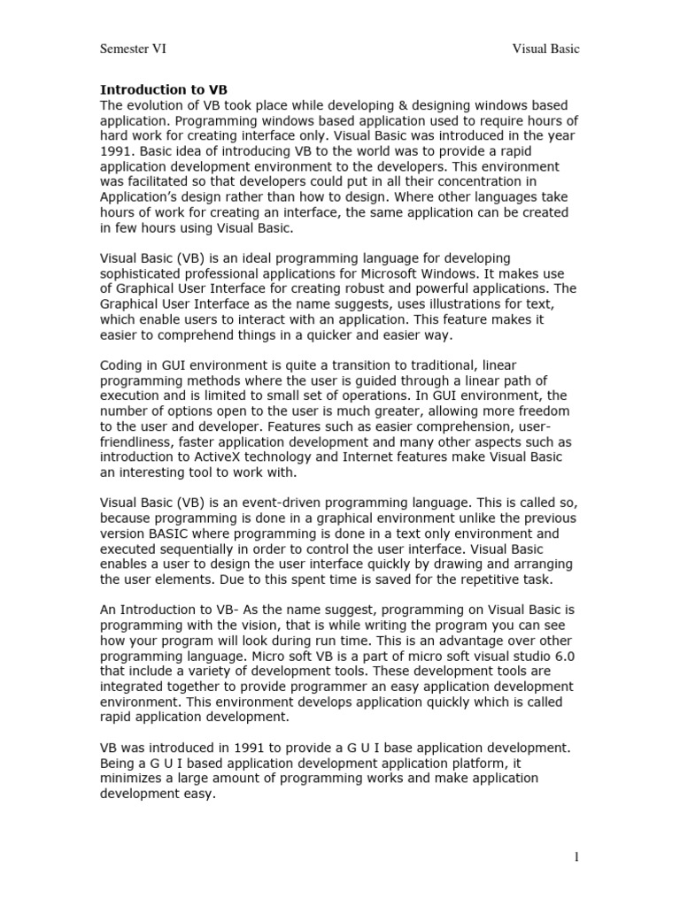 Visual Basic PDF Eng | PDF | Control Flow | Scope (Computer Science)