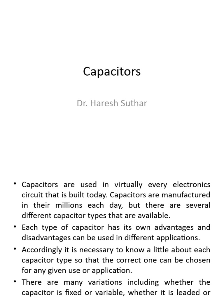 Capacitors | PDF | Capacitor | Components