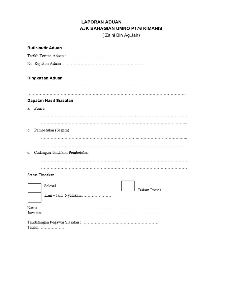 30885984-Borang-Maklum-Balas-Pelanggan | PDF