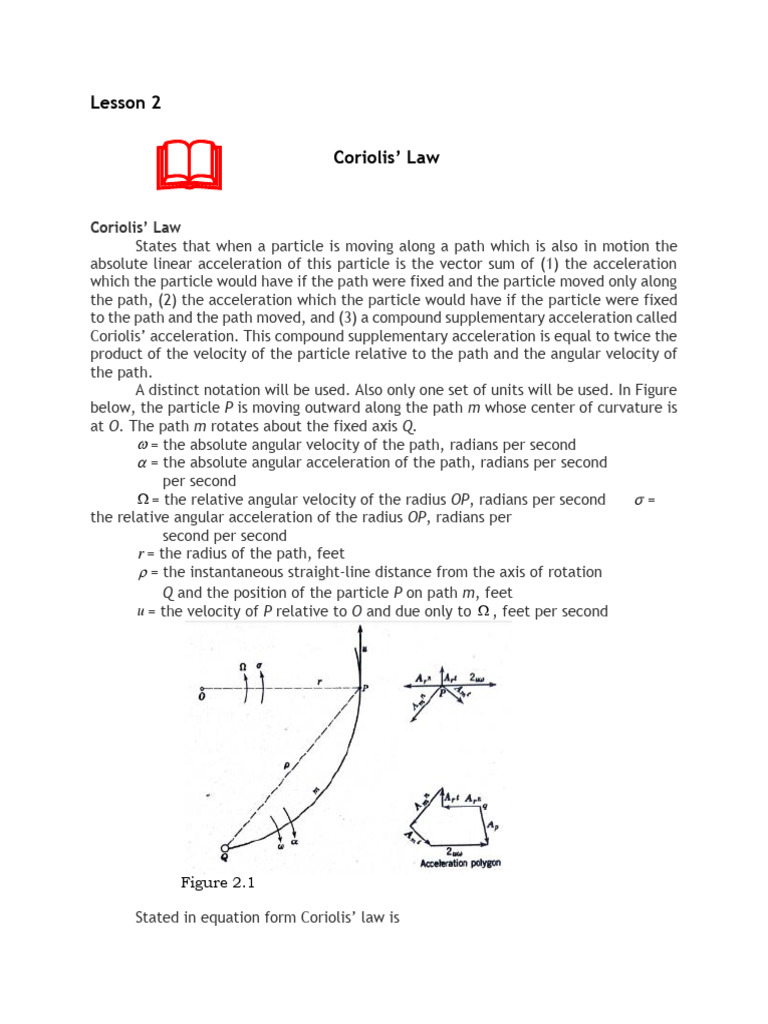Module 2, Lesson 2 | PDF | Acceleration | Rotation Around A Fixed Axis